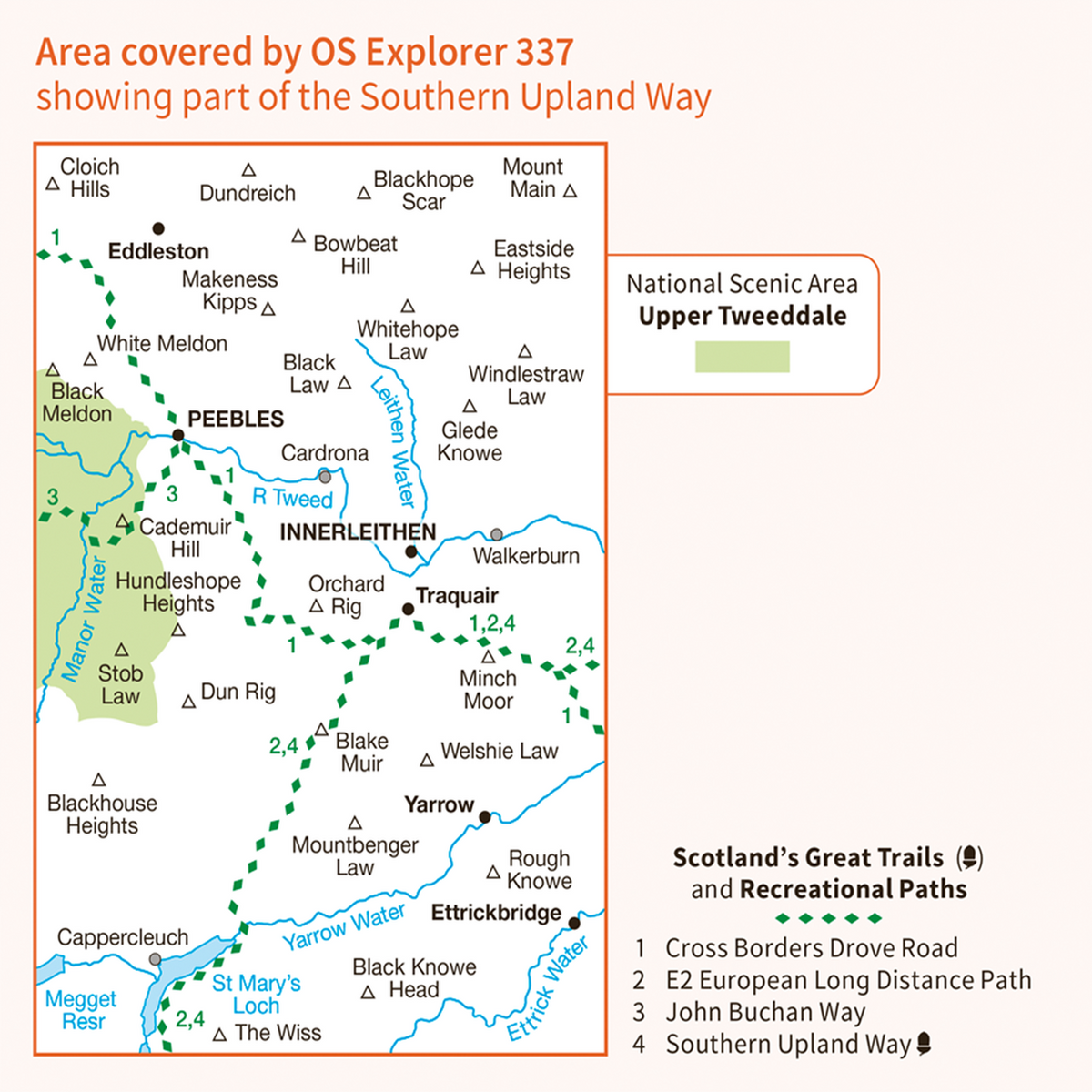 337 Explorer Map - Peebles & Innerleithen – Shepherds Walks